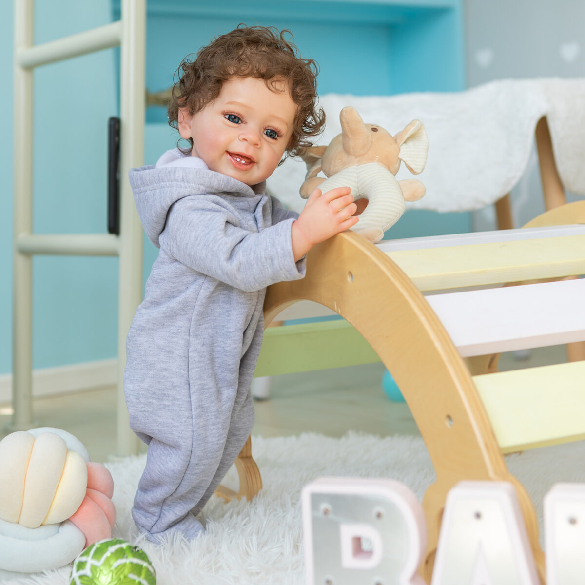 FINEALL Truly Real Lifelike Cloth Body Baby Doll Realistic Weighted ...